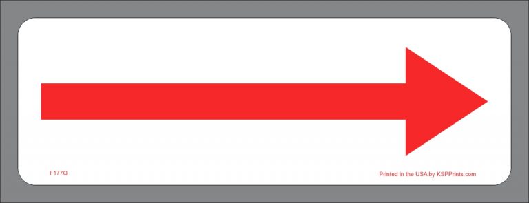 Red Arrow Sticker a Part of Your Building's Fire Safety Plan