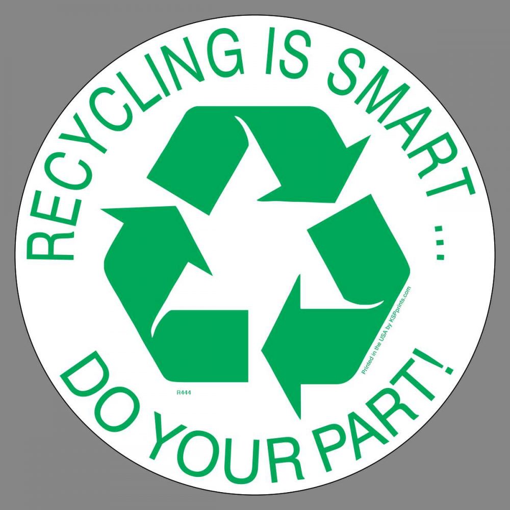 Round Recycling Stickers That Promote Recycling Right on Your Container