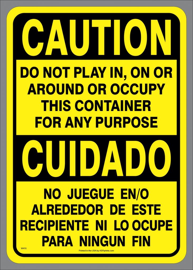 Multi Caution Waste Decal for Calling Out Multiple Container Hazards