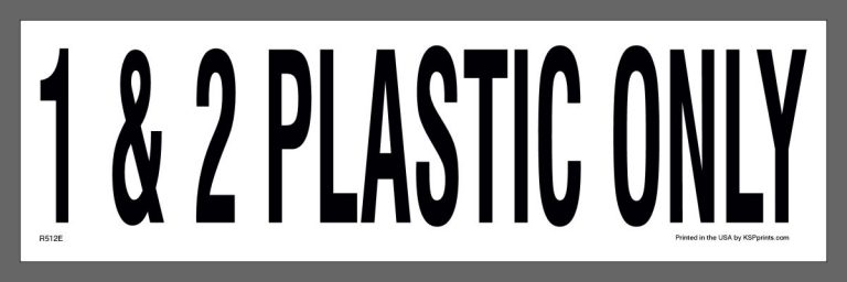 Plastics Only Sticker for keeping your Plastic Recycling Separated
