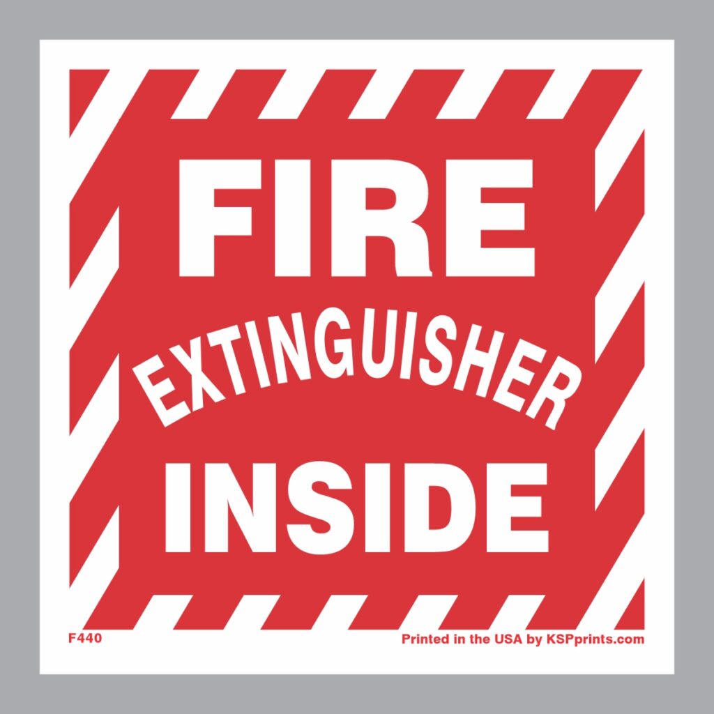 Fire Extinguisher Inside Sticker